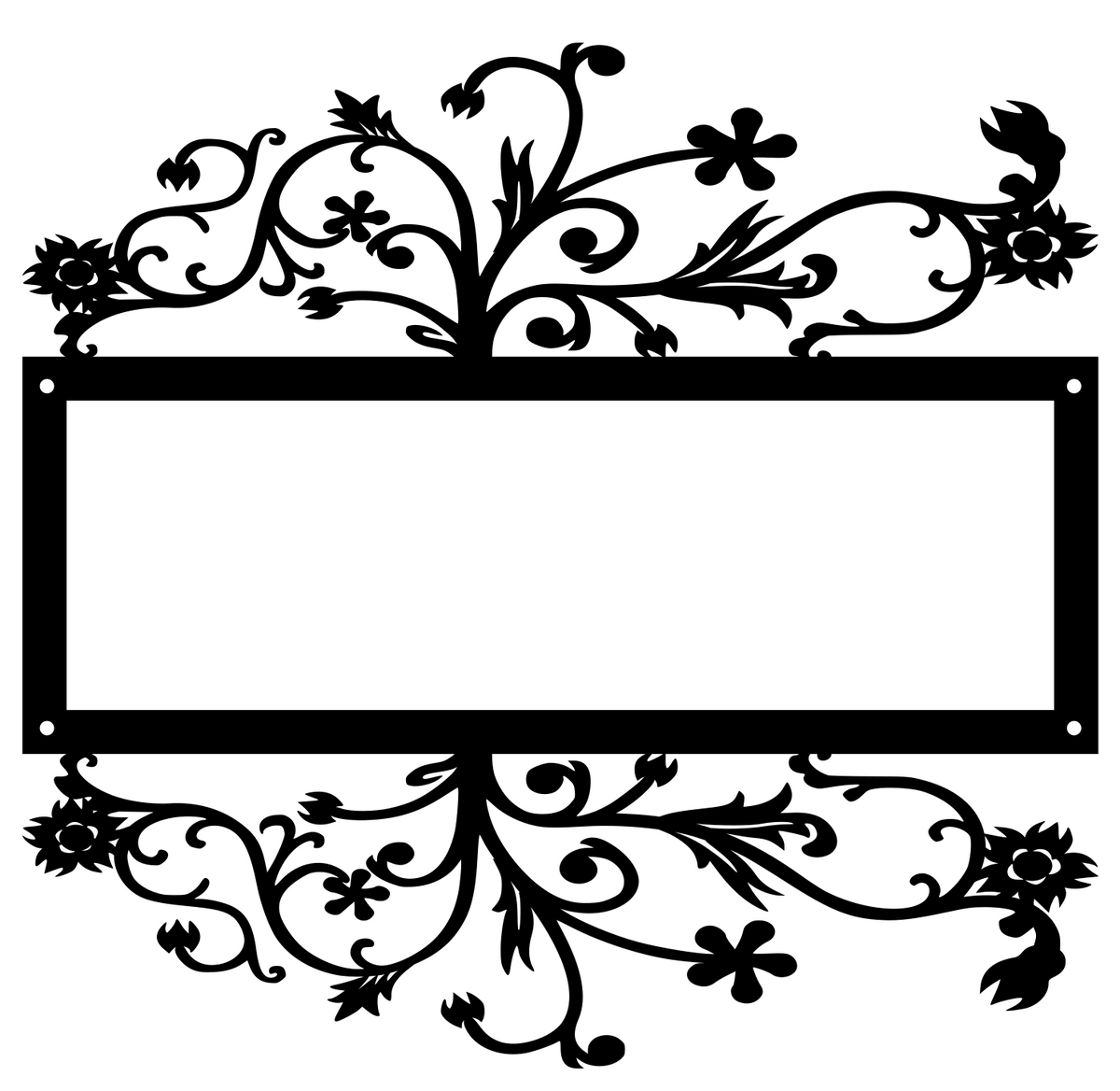 INTRICATE FLORAL ADDRESS PLAQUE – BOLD DESIGNS LRCNC